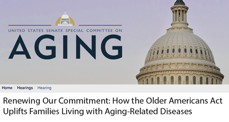 U.S. Senate Special Committee on Aging Hearing REc: Renewing Our ...